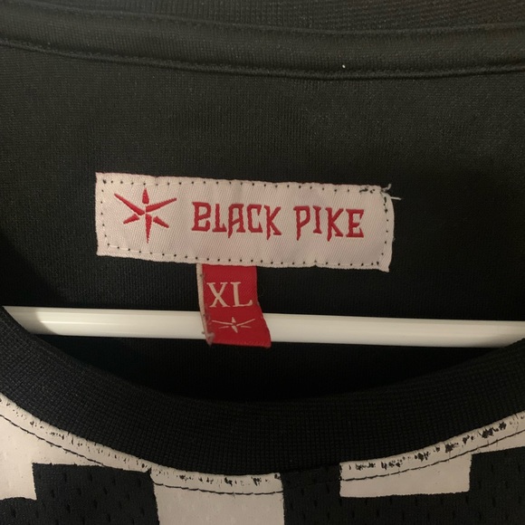 Black Pike | Shirts | Black Pike 33 All Stars Black Tshirt Mesh Detail ...
